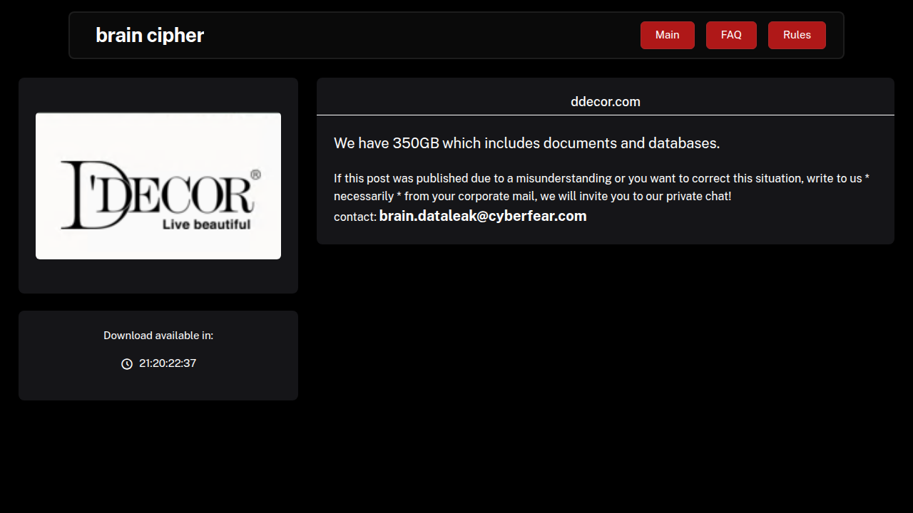 brain cipher details